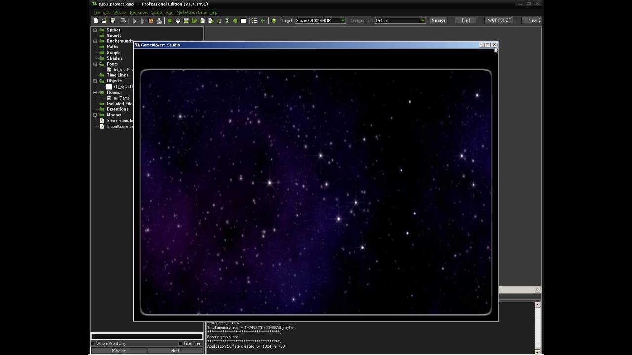Making a Gamemaker Studio Game (Stroids) - Video 3 Splash Screen Part 2 ...