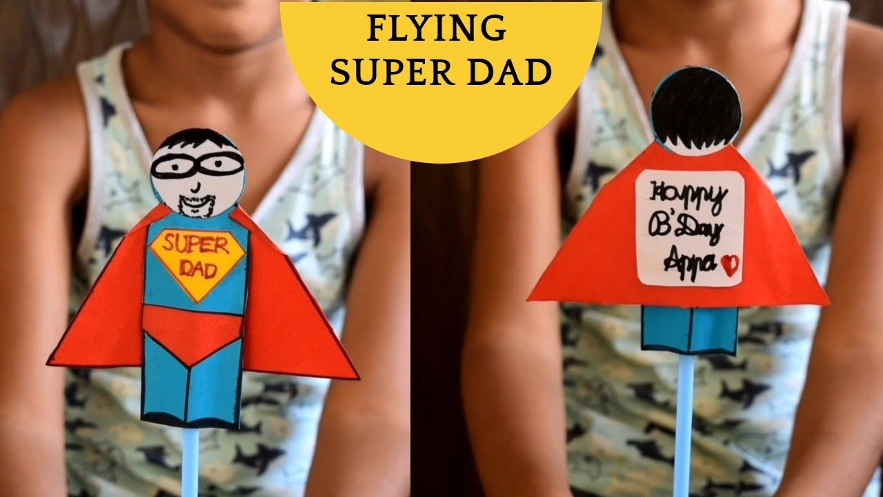 Flying Super Dad | Handmade Birthday Greeting For Dad from Son | Father ...