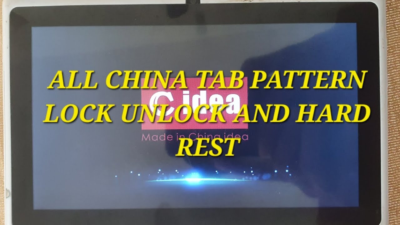 china tab pattern lock unlock without PC - YouTube