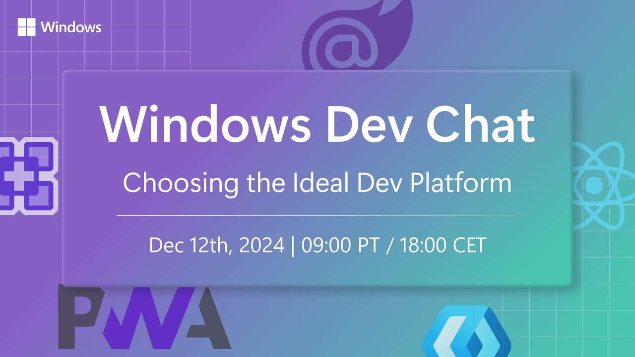 Windows Dev Chat - Choosing your ideal dev platform - YouTube