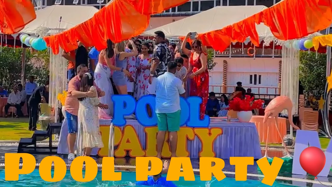 😱 girl pool party | pool party with Russian dancer | my first pool ...