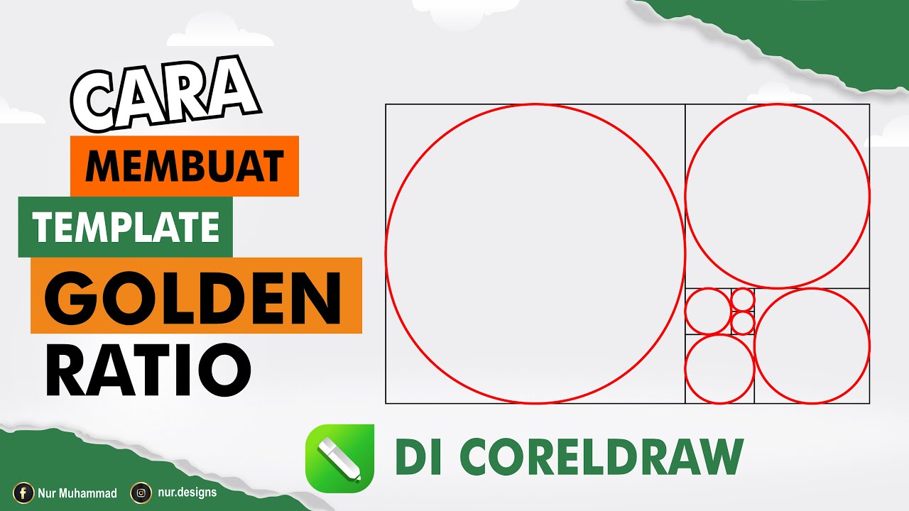 TUTORIAL CARA MEMBUAT GOLDEN RATIO DI CORELDRAW - Nur Designs - YouTube