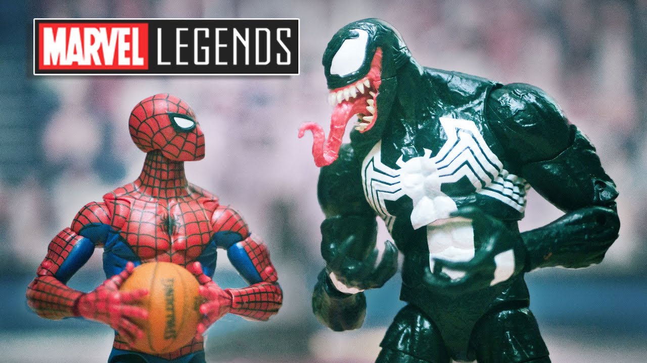 Spider-Man Dunks on Venom: A Marvel Legends Action Figure Story - YouTube