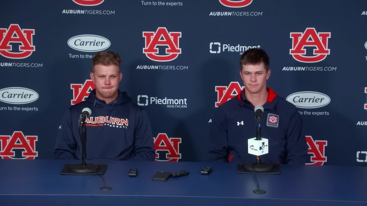 4 minutes with Auburn baseball players Parker Carlson, Cooper Weiss ...