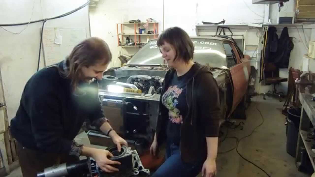 13B Rotary Engine Disassembly With Lynnette And Aaron - YouTube