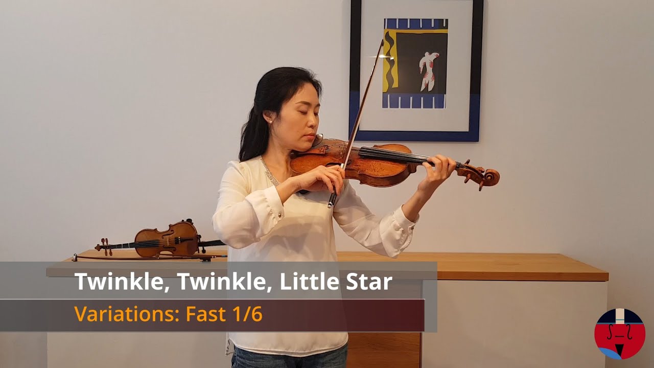 fast 1/6 빠른템포 Twinkle Variations (Suzuki Violin Book 1) 작은별 변주곡 - YouTube