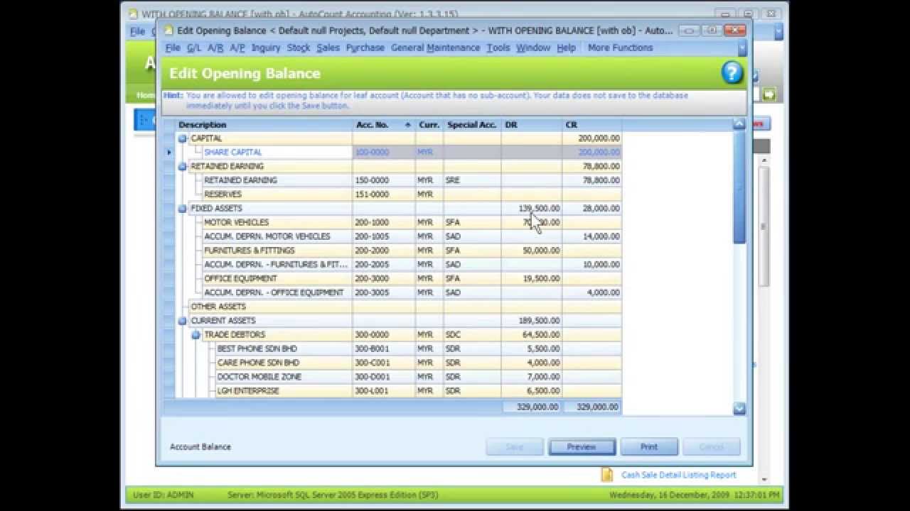 AutoCountVideo 10 - Opening Balance P1 by AutoCount - YouTube