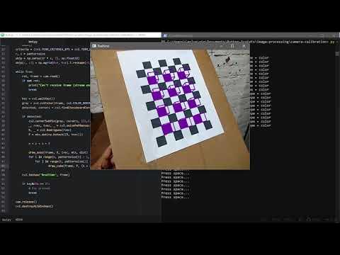 Draw cubes in chessboard using OpenCV - YouTube