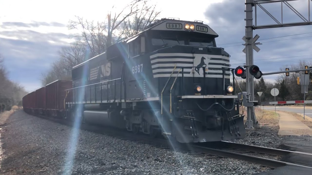 Norfolk Southern EMD SD60E #6987 With A Loud Nathan P5! - YouTube