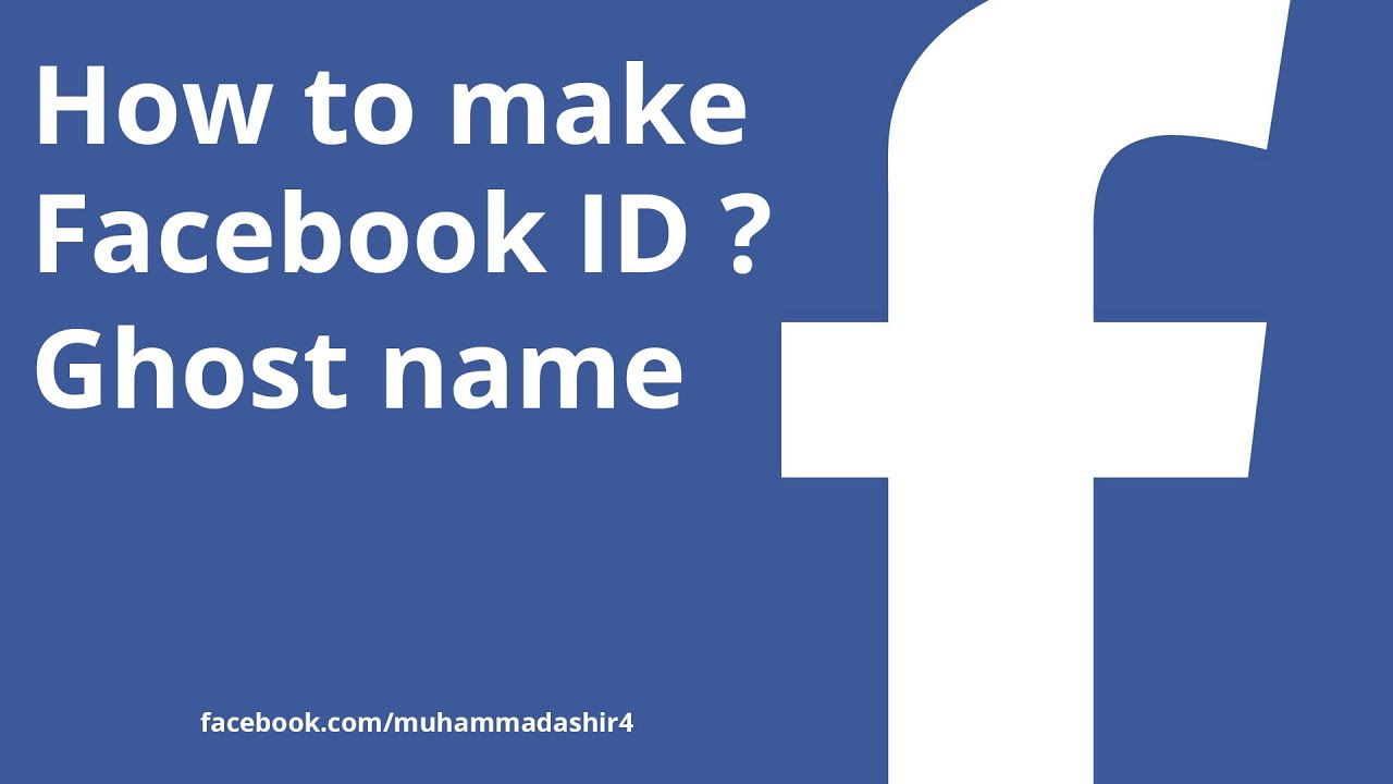 How to make a Ghost name ID on Facebook - YouTube
