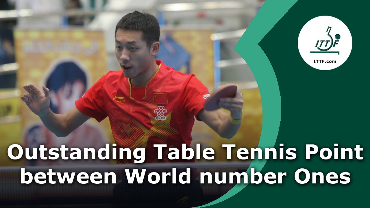 Outstanding Table Tennis Point between the World's numbers one - YouTube