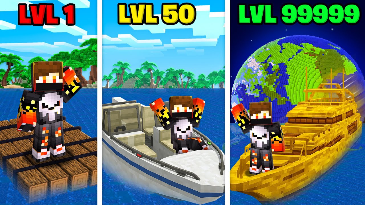LEVEL 1 Vs LEVEL 99 BOAT RACE COMPETITION !!!! - YouTube