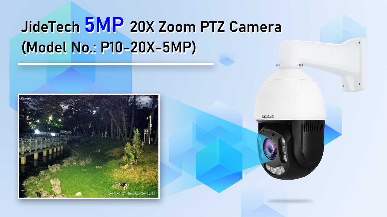 JideTech 5MP 20X Zoom PTZ Camera (P10-20X-5MP) - YouTube