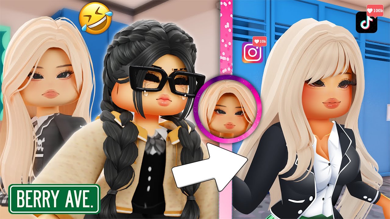 She got BULLIED, so I turned her into a BADDIE... (Berry Avenue) - YouTube