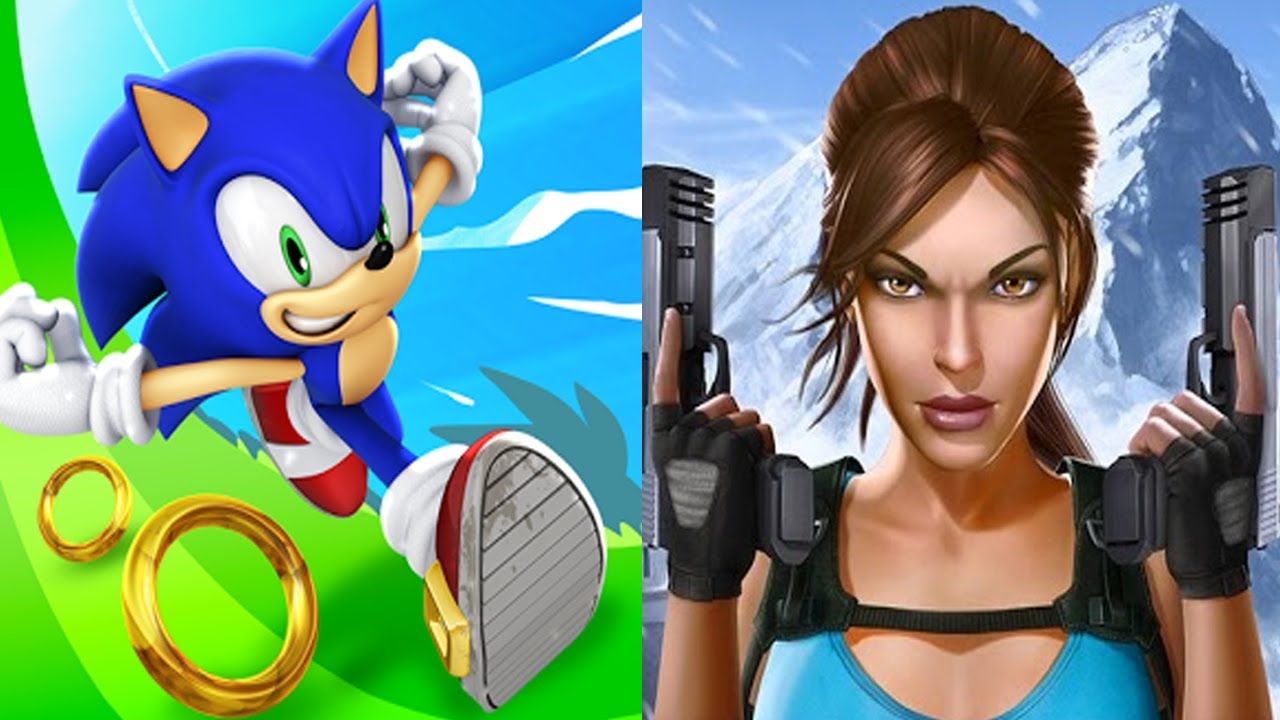 Sonic Dash VS Lara Croft Relic Run Android iPad iOS Gameplay - YouTube