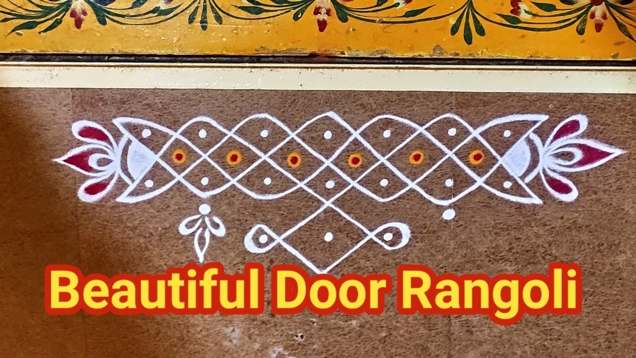 Daily rangoli border designs easy | Friday kolam | Simple muggulu ...