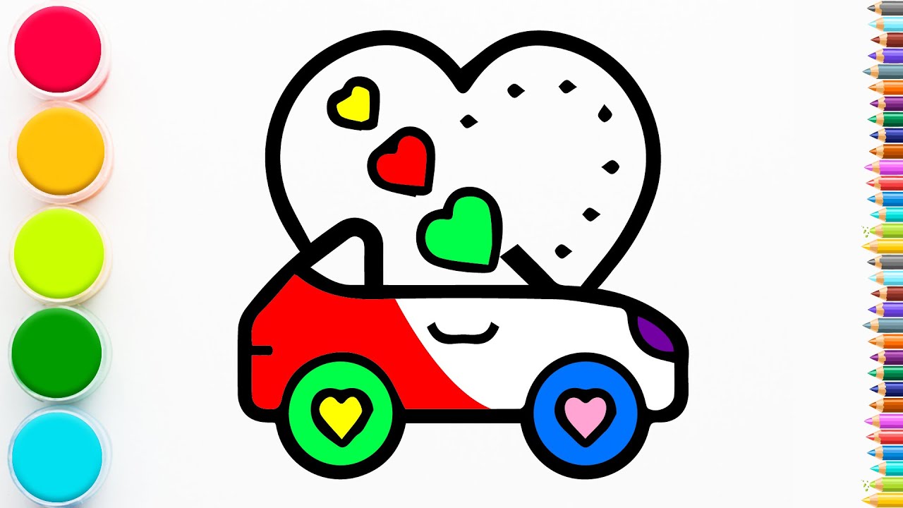 How to Draw a Heart Car | Step by Ste - YouTube