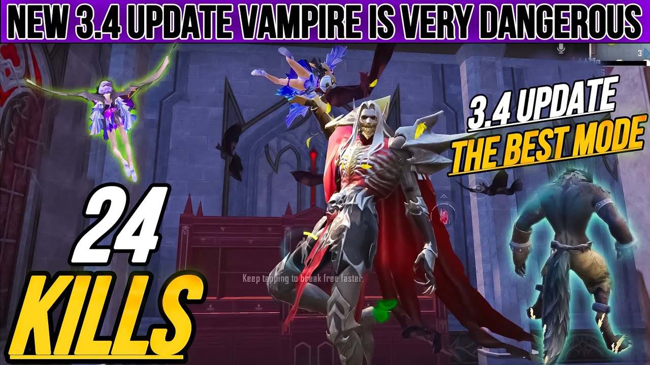 BEST 3.4 UPDATE IN BGMI EVER🔥BGMI NEW 3.4 UPDATE BEST GAMEPLAY😱VAMPIRE ...