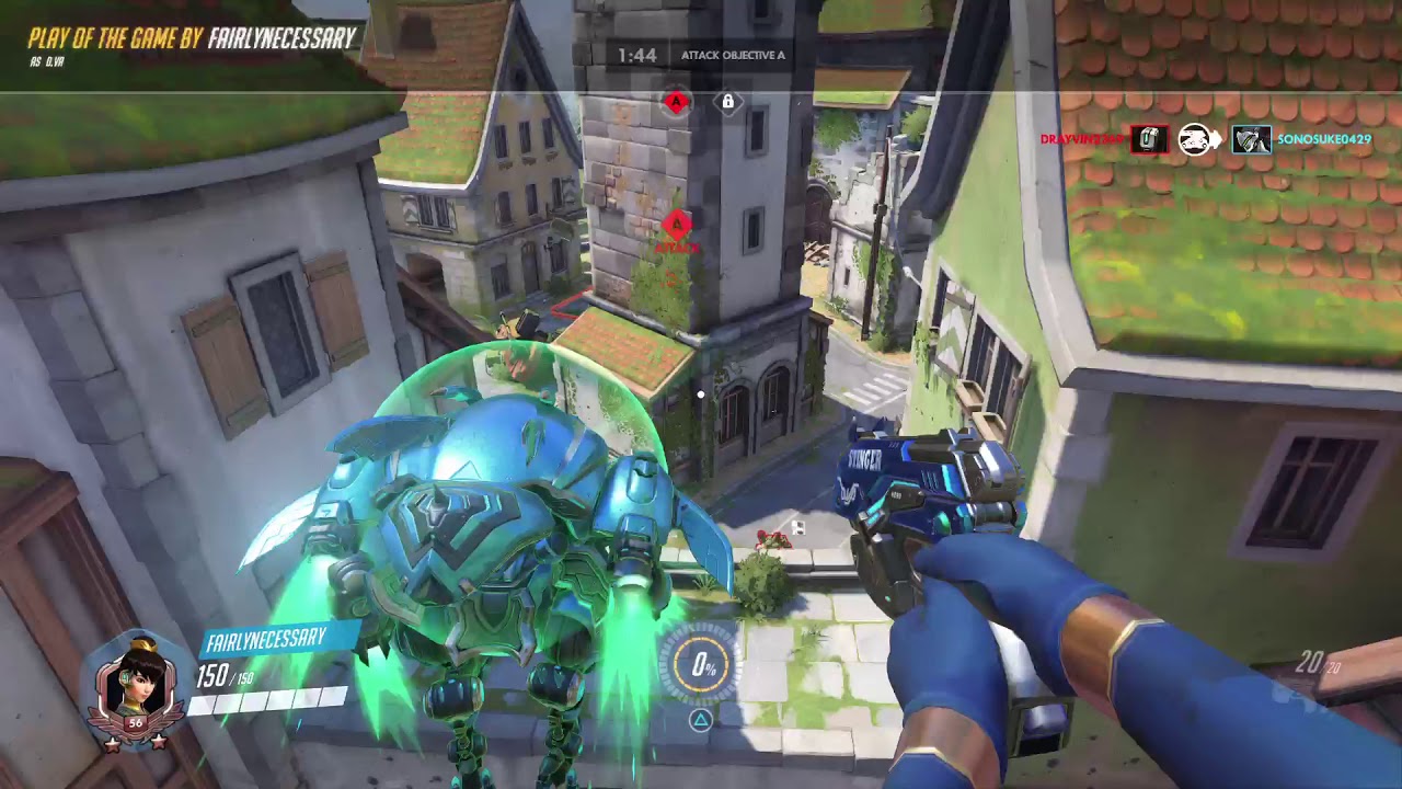 Overwatch Dva Ult Quad Kill - YouTube