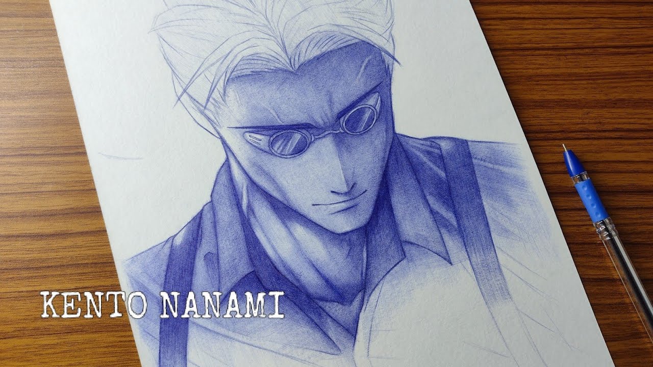 How to draw NANAMI KENTO | Pen Drawing By SK Art | Anime Art - YouTube