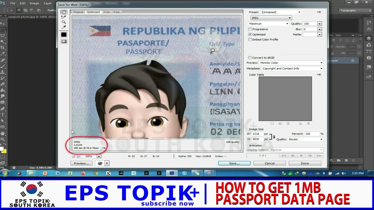 How To Edit 1mb Scan Passport For EPS TOPIK Registration YouTube How To Edit 1mb Scan Passport For EPS TOPIK Registration YouTube