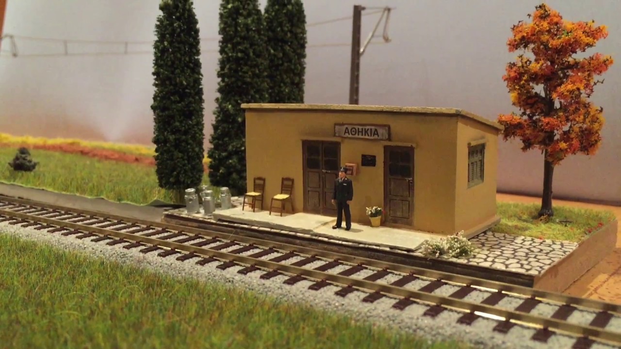 Mini Module - Countryside Station. HO Scale Greek Model Trains - YouTube