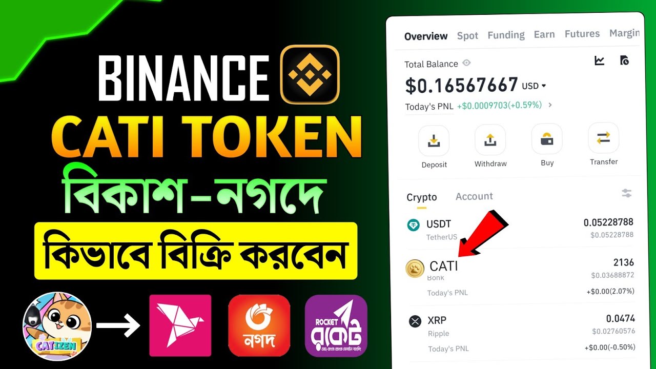 বিকাশ নগদে Catizen Coin কিভাবে বিক্রি করবো। Cati coin sell binance ...