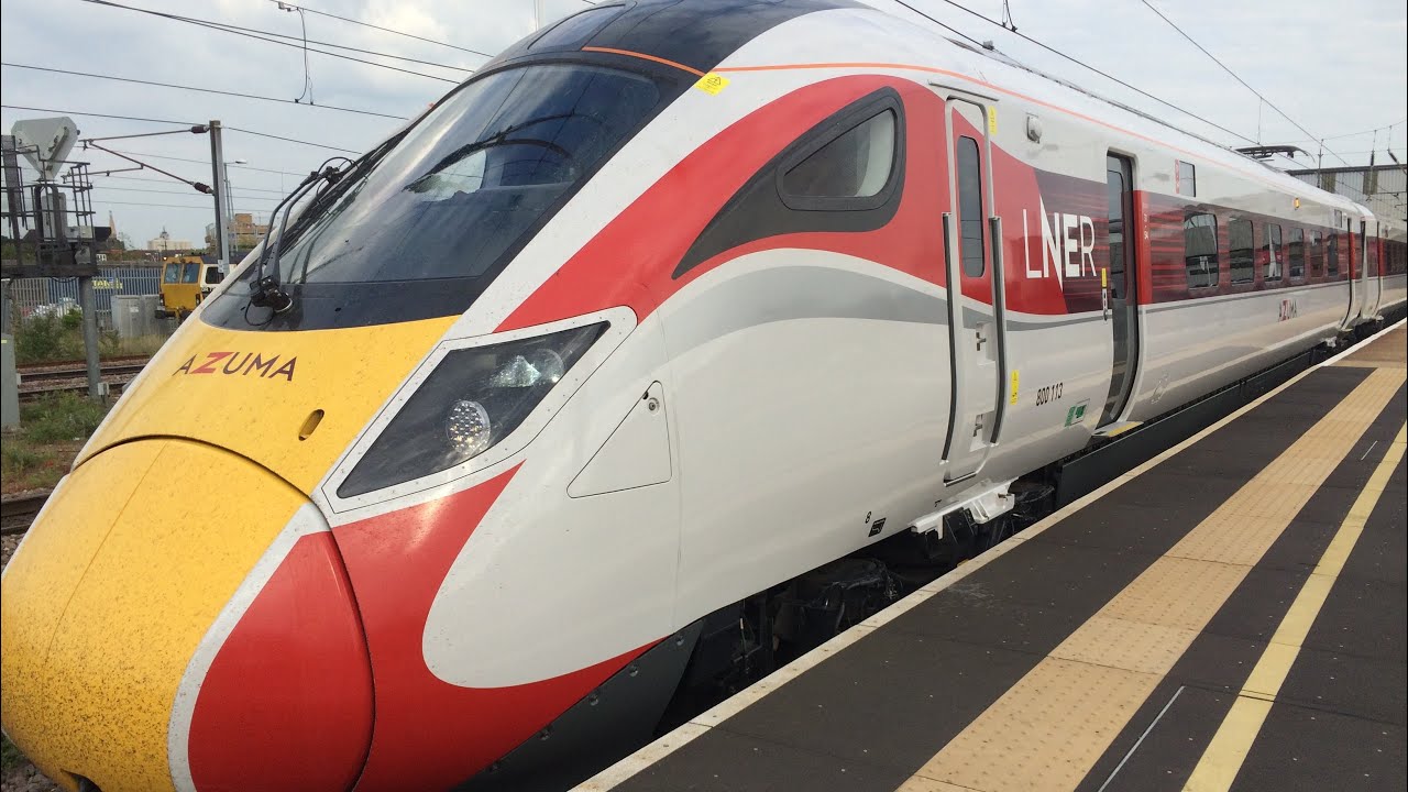 THE LNER AZUMA CLASS 800 113 at Peterborough Station - YouTube