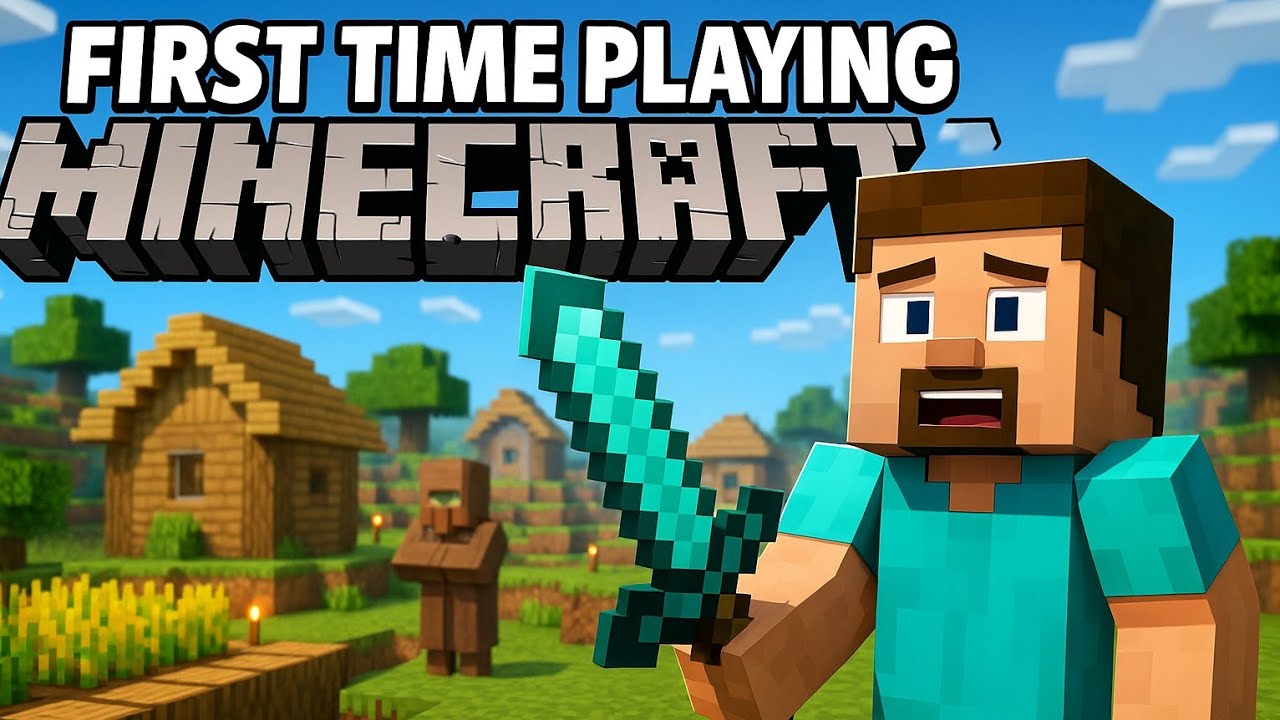 First Time Play Minecraft - YouTube