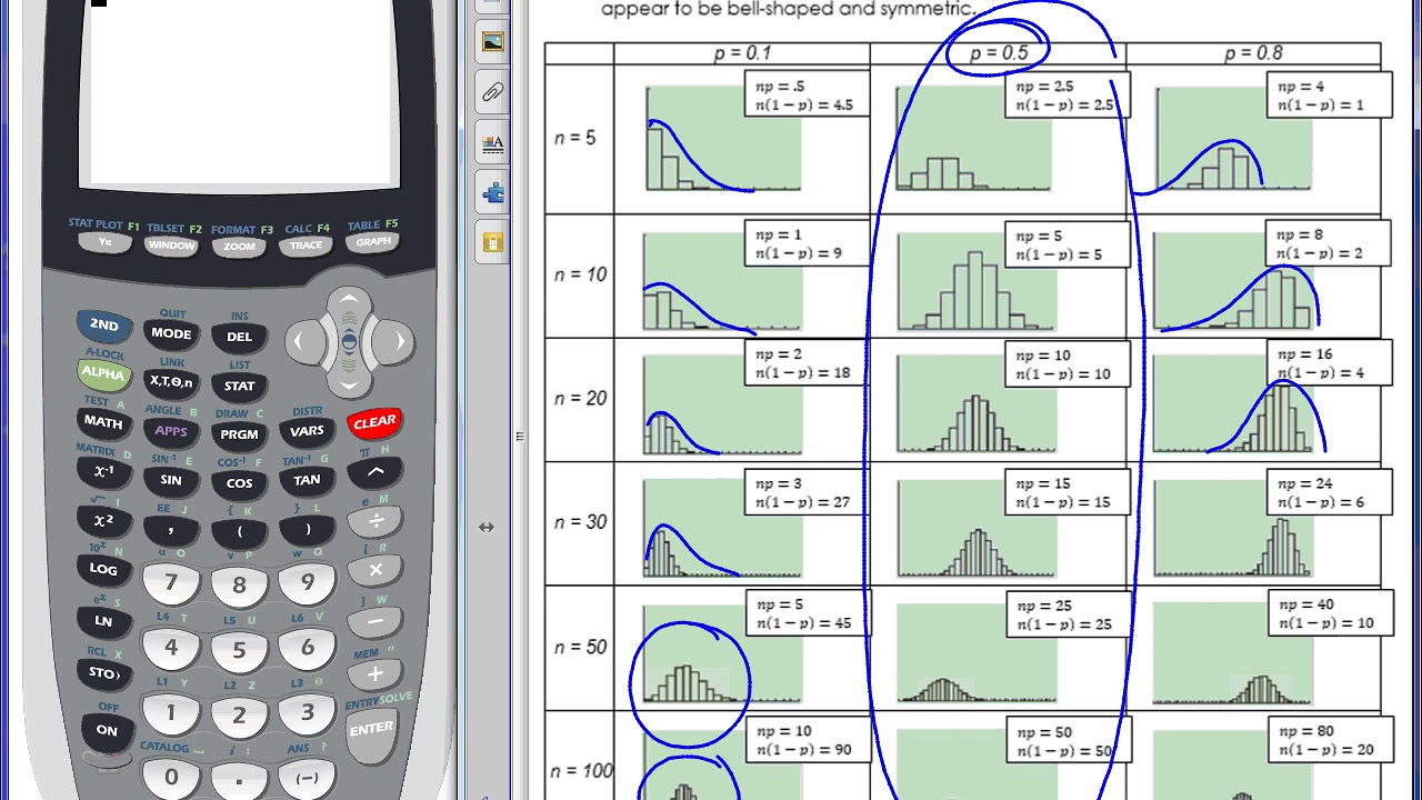 5 Tutorial Normal Approximation of the Binomial - YouTube