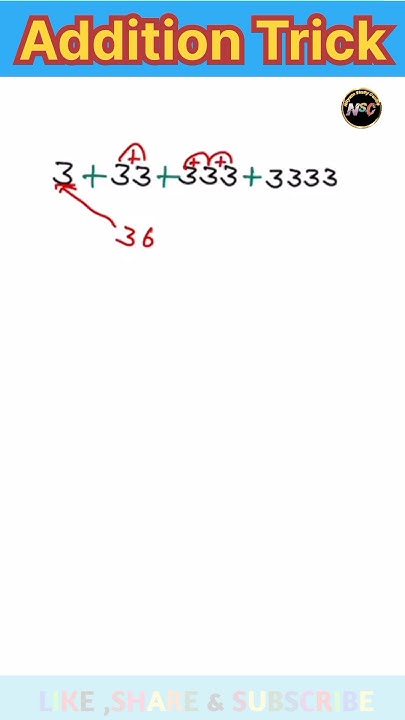 Shortcut Addition Trick | Math Short Trick #maths #shorts #addition - YouTube