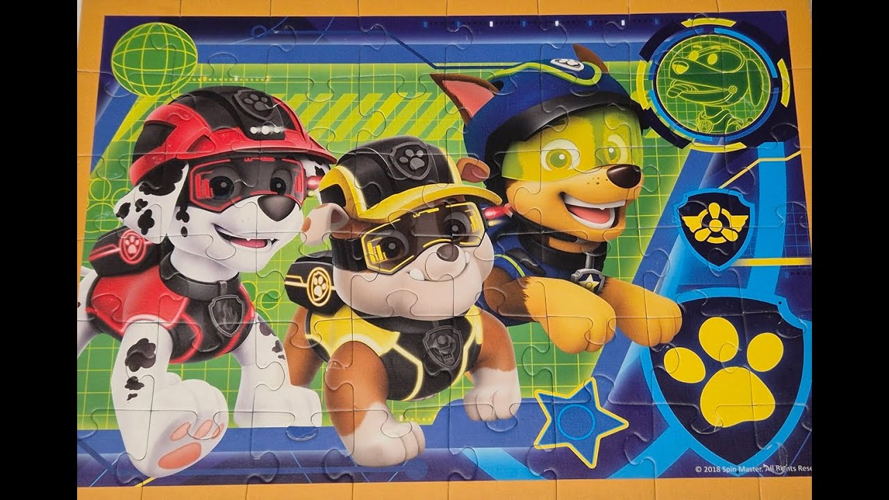 PAW PATROL is running to help (Marshall, Rubble, Chase jigsaw puzzle ...
