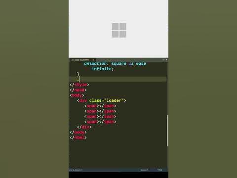 CSS Square Shape Loader | Loading Animation #coding #animation - YouTube