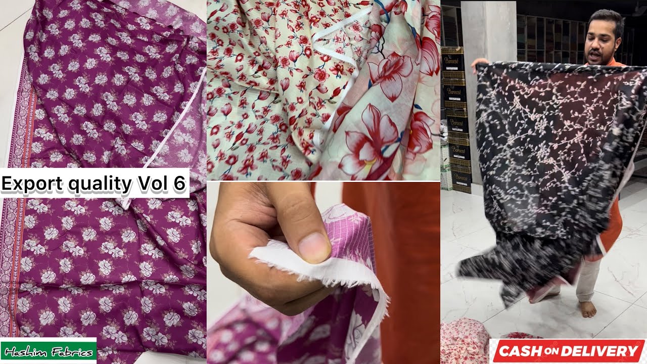Export Quality Lawn 3-Piece Vol 6 | super wholesale | Hashim Fabrics ...