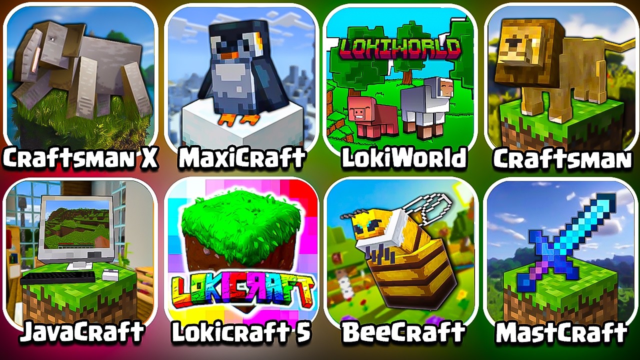 СБОРКА ИГР: MaxiCraft 5, Craftsman Adventure, LokiWorld, LokiCraft 5, MasterCraft X - YouTube