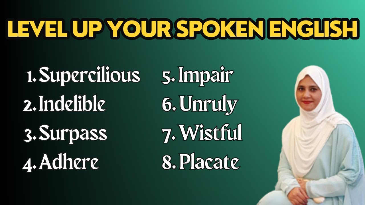 English Vocabulary Words To Level Up Spoken English - YouTube