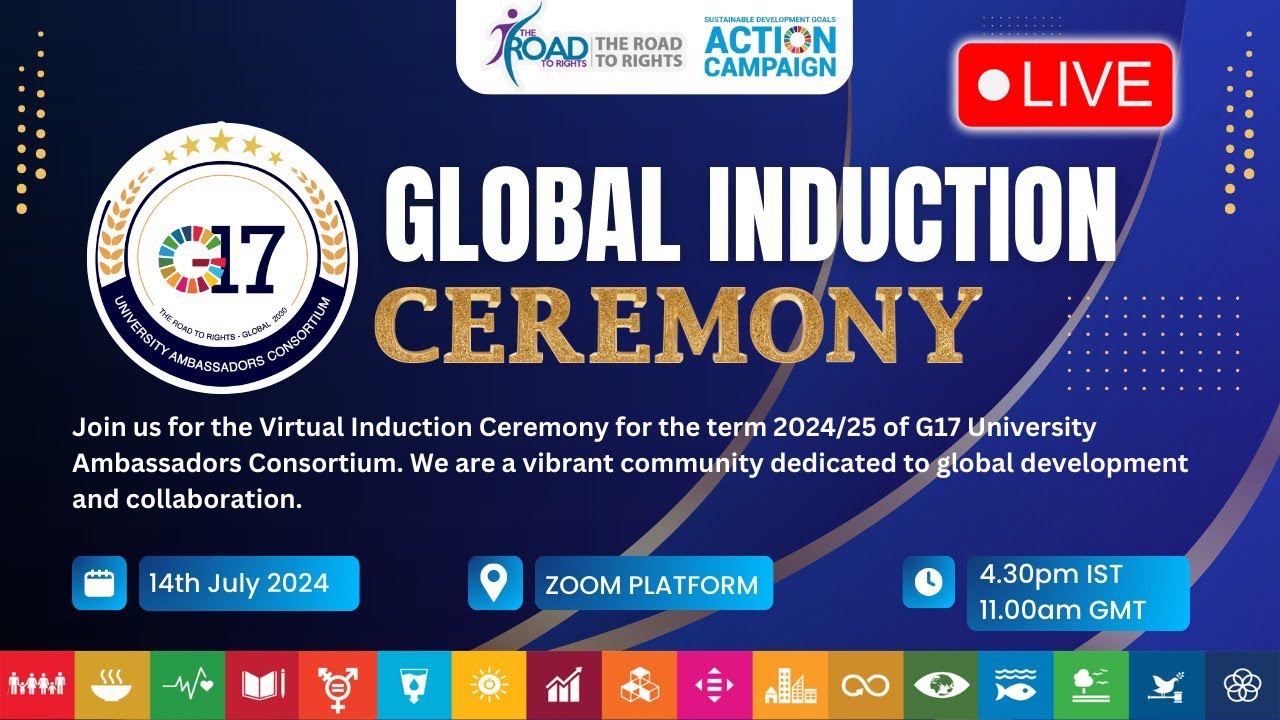 Global Induction Ceremony of the 2024/25 G17 University Ambassadors ...