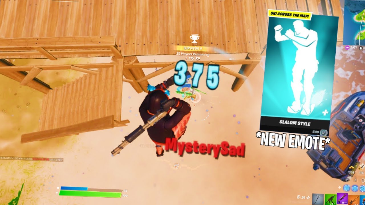 SKI ⛷ (Fortnite Montage) *NEW SLALOM STYLE EMOTE* - YouTube