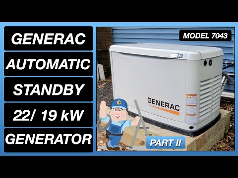 Generac Model # 7043 Standby Generator Installation Part Two - YouTube