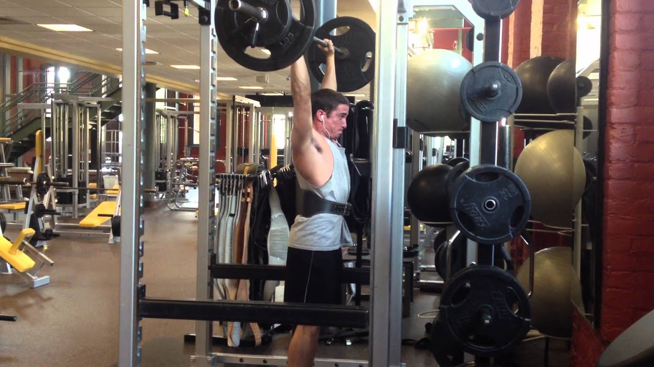 175 overhead military press - YouTube