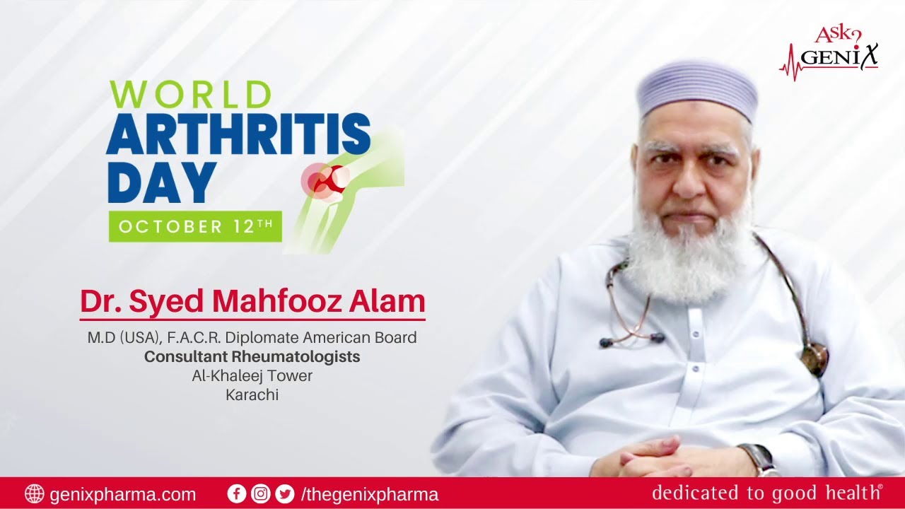 Dr. Syed Mahfooz Alam | World Arthritis Day 2022! - YouTube