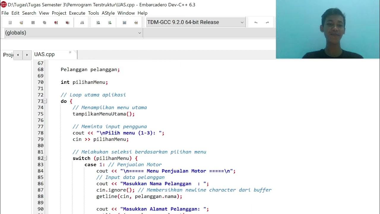 Program C++ Aplikasi Penjualan Motor. Wahyu Aprianto_2210020077_3A_SI ...