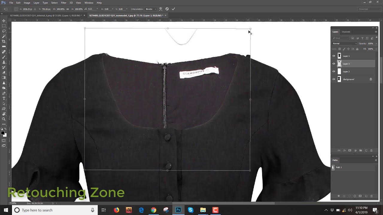 Retouching Zone | Ghost Mannequin Effect | Neck Joint - YouTube