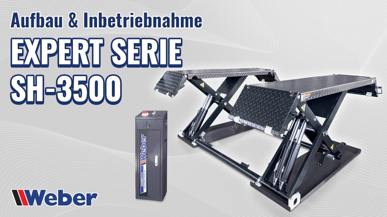Weber Mobile Kurzhub Scherenhebebühne SH-3500: Aufbau und ...