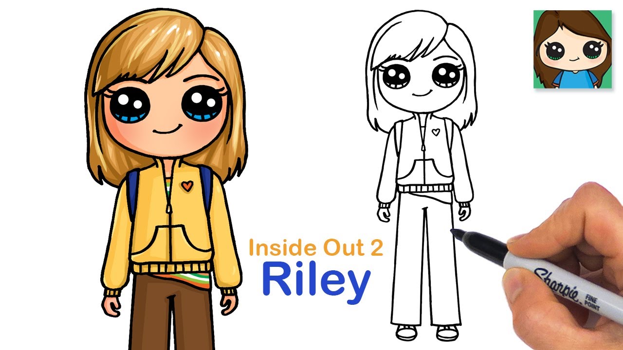 How to Draw Riley | Inside Out 2 - YouTube