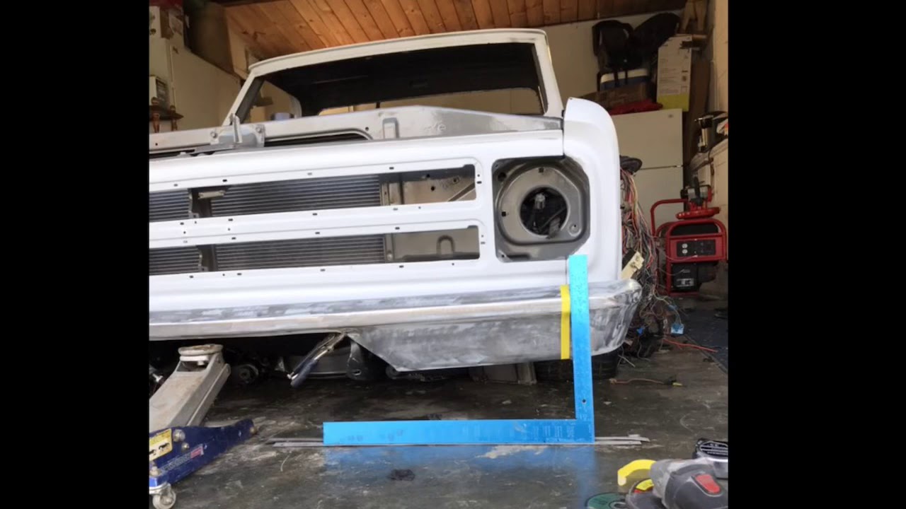 C10 1972 build part 6 (custom made bumper) - YouTube