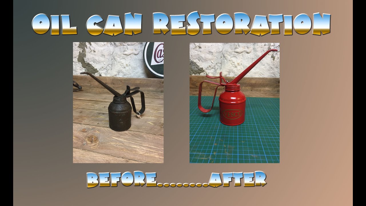 Vintage Oil Can Restoration / Repaint....#renovation - YouTube