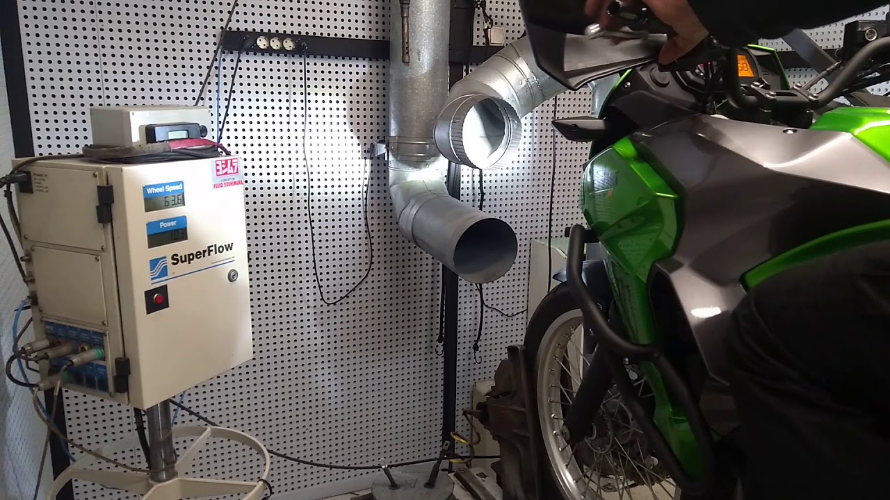 Kawasaki versys-x 300 dyno - test 1 - YouTube