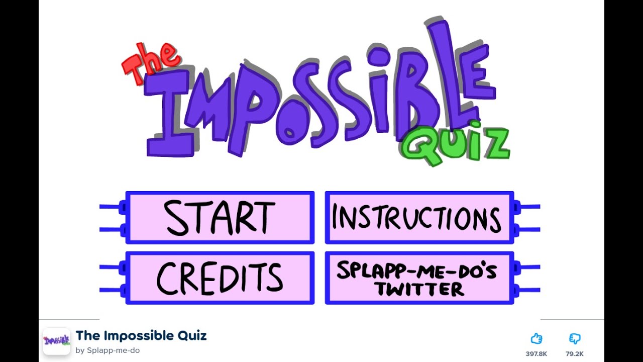 I tried the impossible quiz, but I can't stop until I finish it. - YouTube