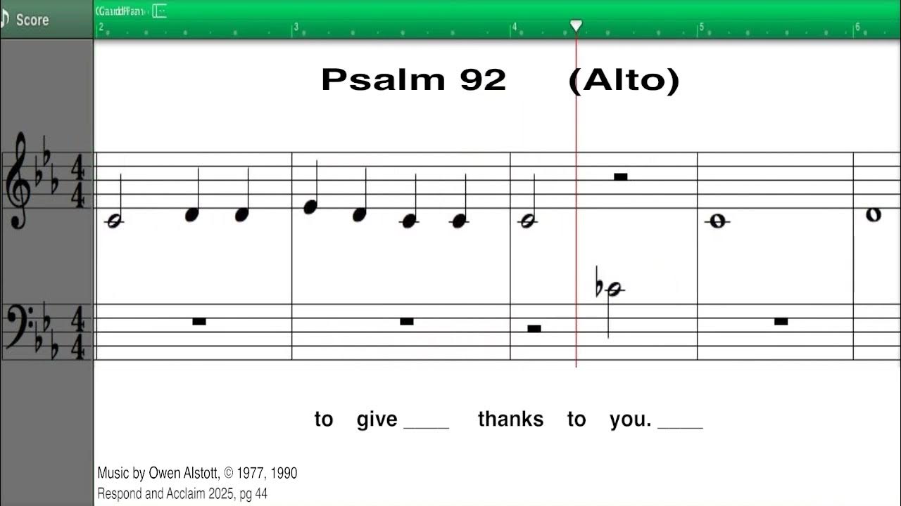 R&A Psalm, Eighth Sunday In Ordinary Time 2025, Psalm 92, Alto - YouTube